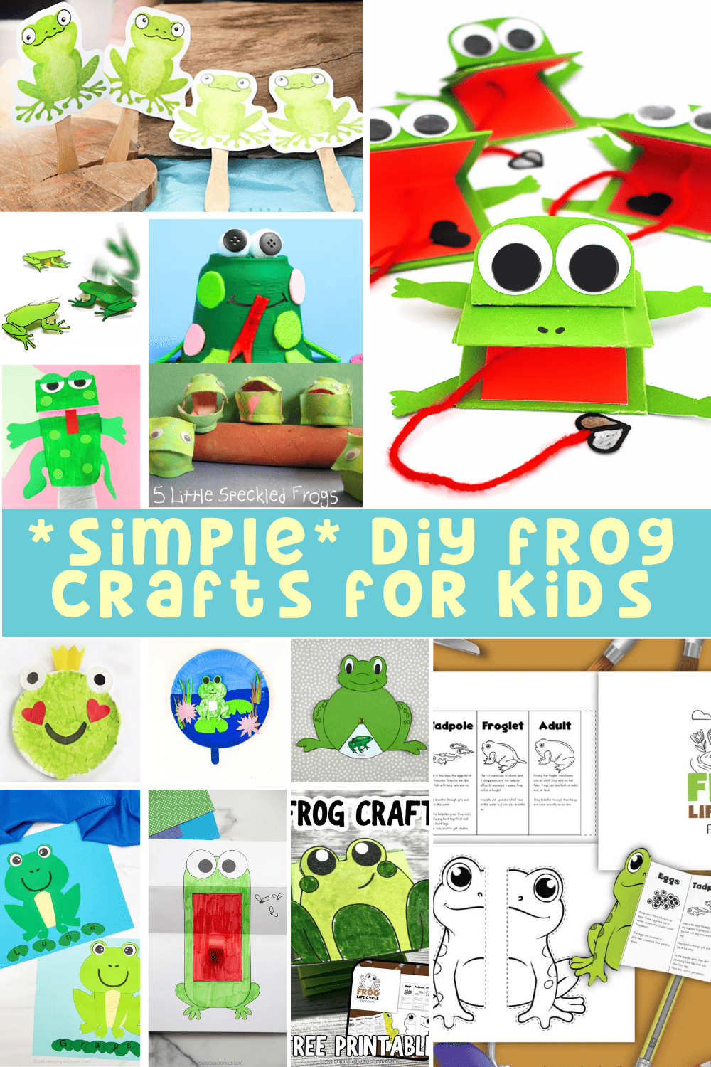 19+ Fun and Easy Frog Crafts for Kids and Preschoolers - Marley Doodle ...