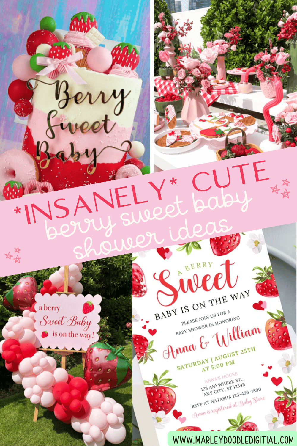 29+ So Berry Sweet Baby Shower Ideas - Marley Doodle Digital