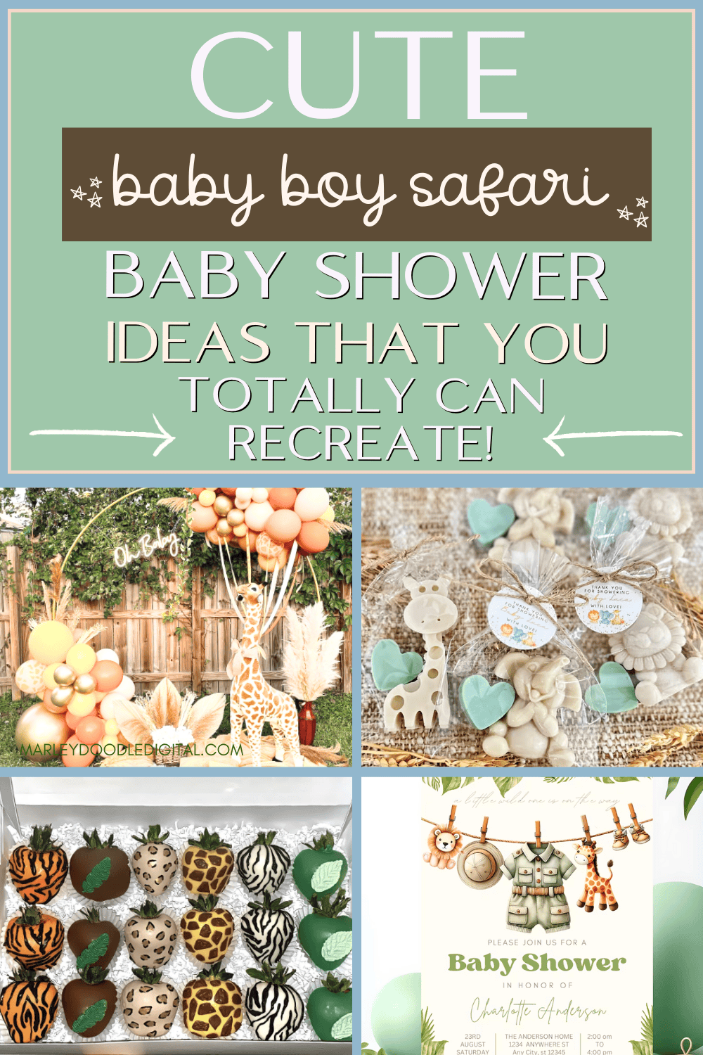 22+ Sweet Boy Safari Baby Shower Ideas (That Are Stunning!) - Marley ...