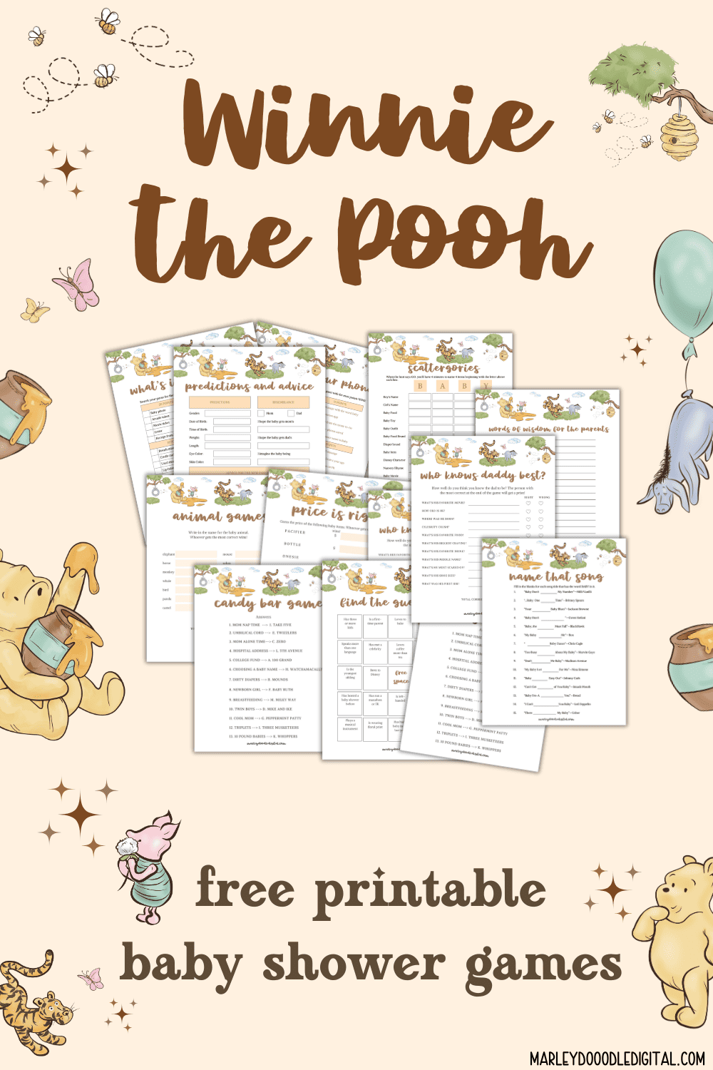 20 Winnie the Pooh Baby Shower Games (Free Printables) - Marley Doodle ...