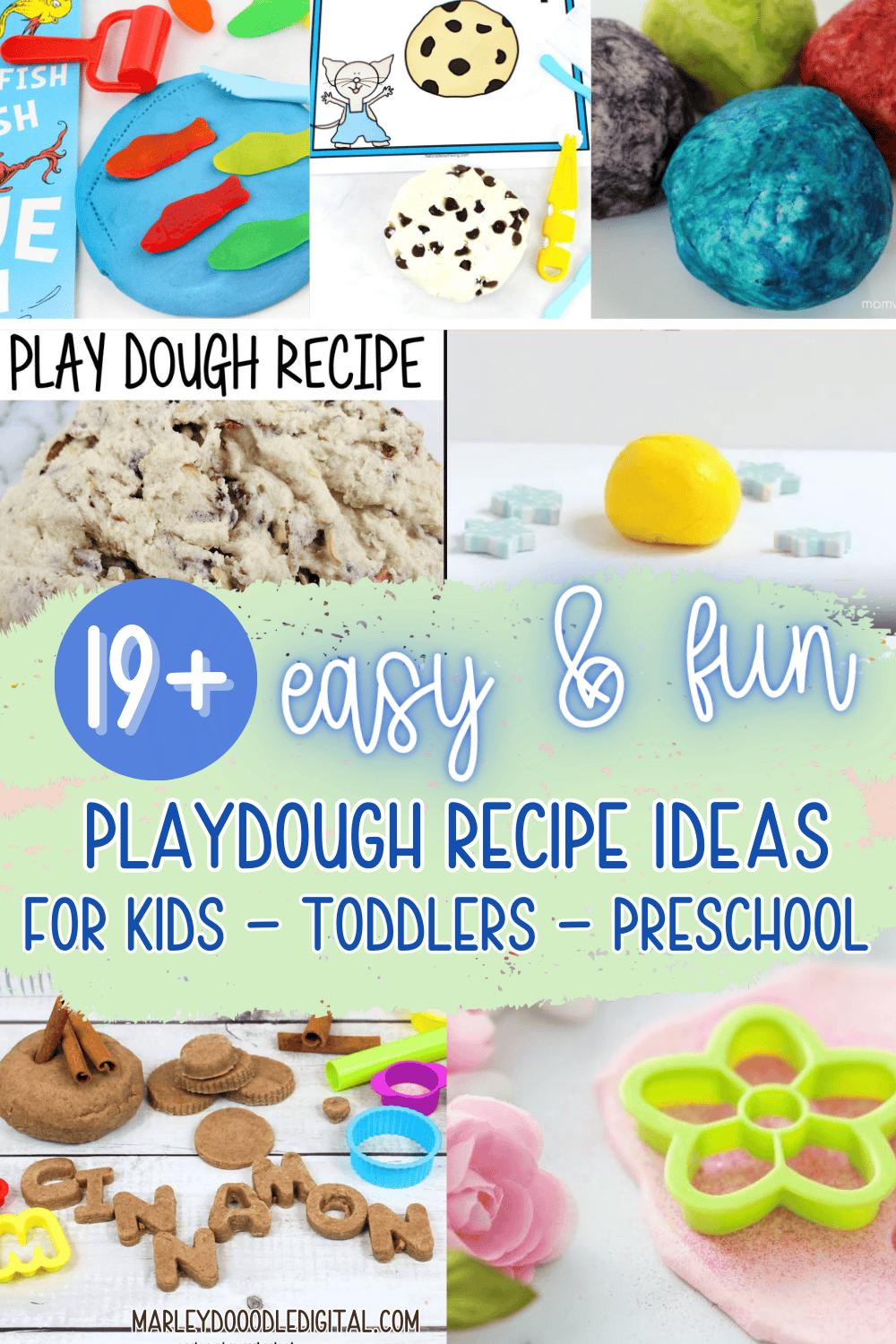 23+ Easy DIY Homemade Play Dough Recipes for Kids - Marley Doodle Digital