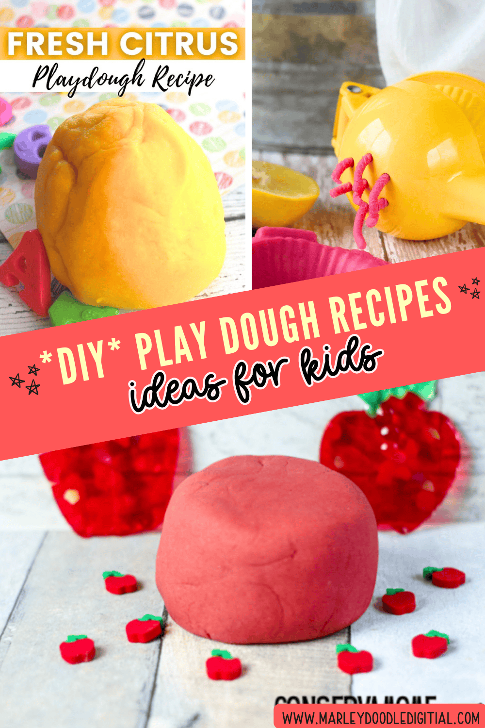 23+ Easy DIY Homemade Play Dough Recipes for Kids - Marley Doodle Digital