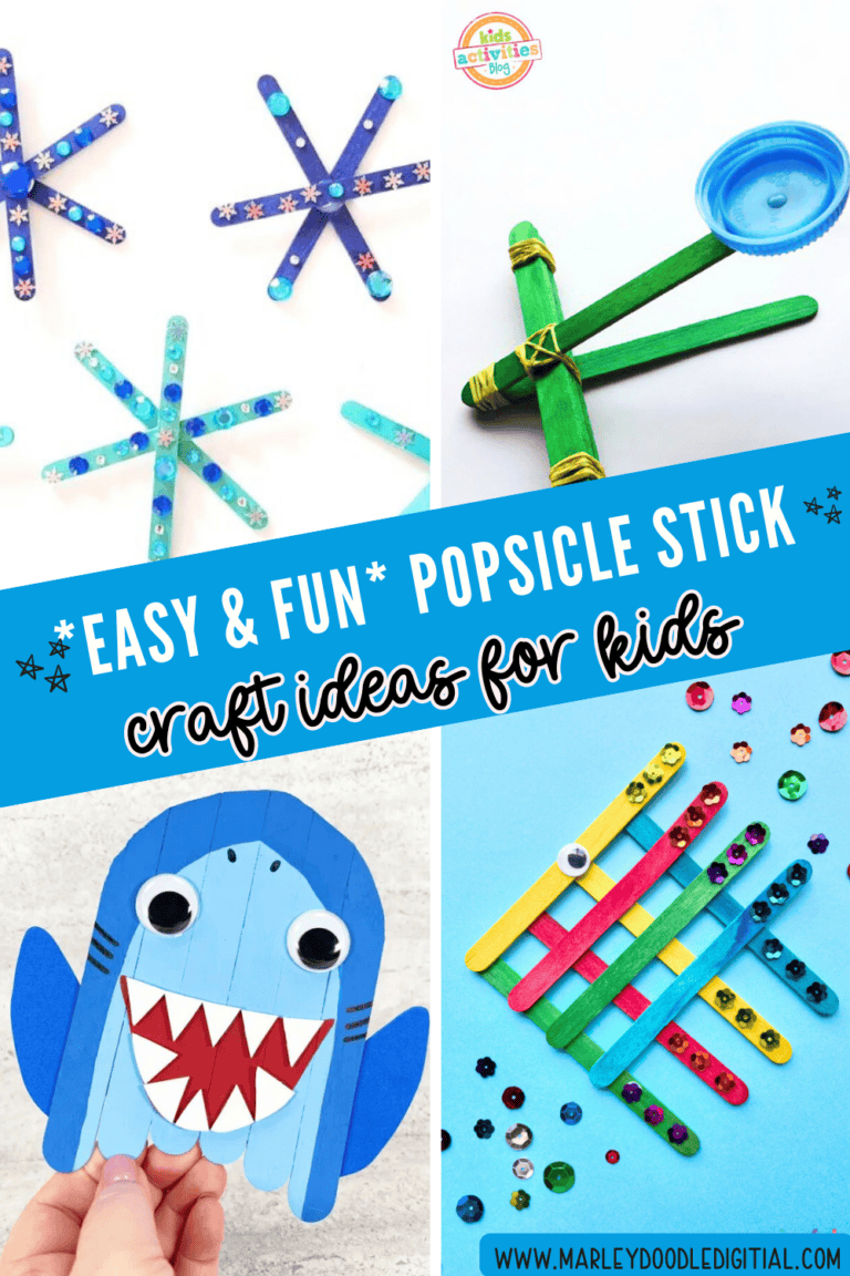 21+ Easy DIY Popsicle Stick Crafts for Kids - Marley Doodle Digital
