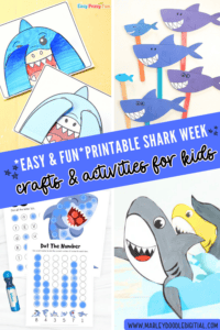 20+ Easy Printable Shark Week Crafts and Activities - Marley Doodle Digital