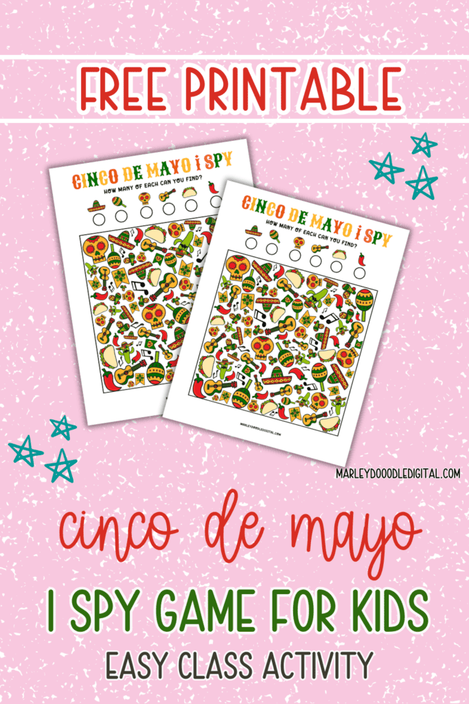 Free Printable Cinco De Mayo I Spy Game - Marley Doodle Digital