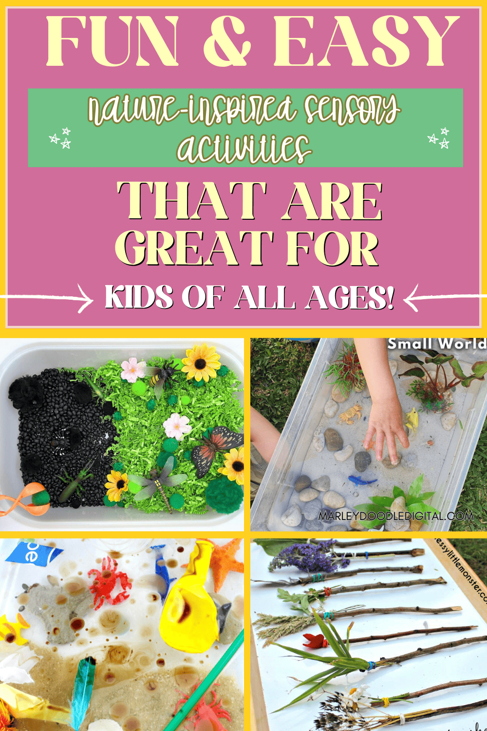 23+ Fun Nature-Inspired Sensory Activities for Kids - Marley Doodle Digital