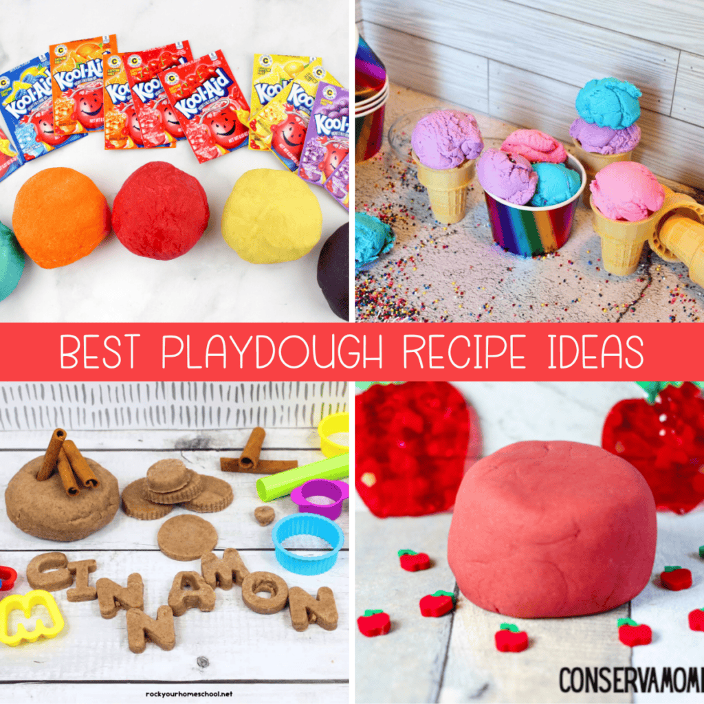 5 Ingredient Homemade Playdough (No Cook Recipe) - Marley Doodle Digital