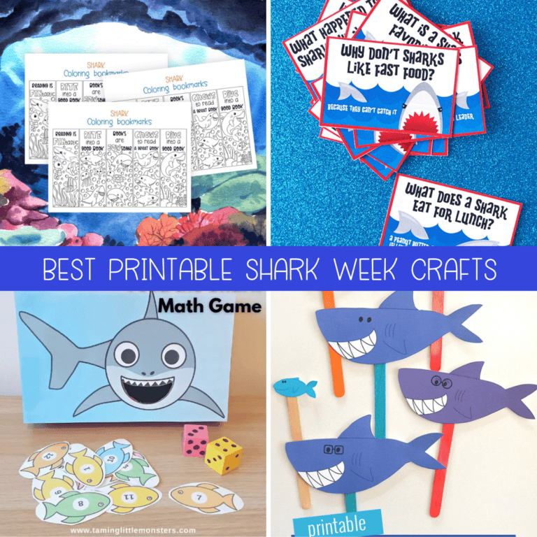 20+ Easy Printable Shark Week Crafts and Activities - Marley Doodle Digital