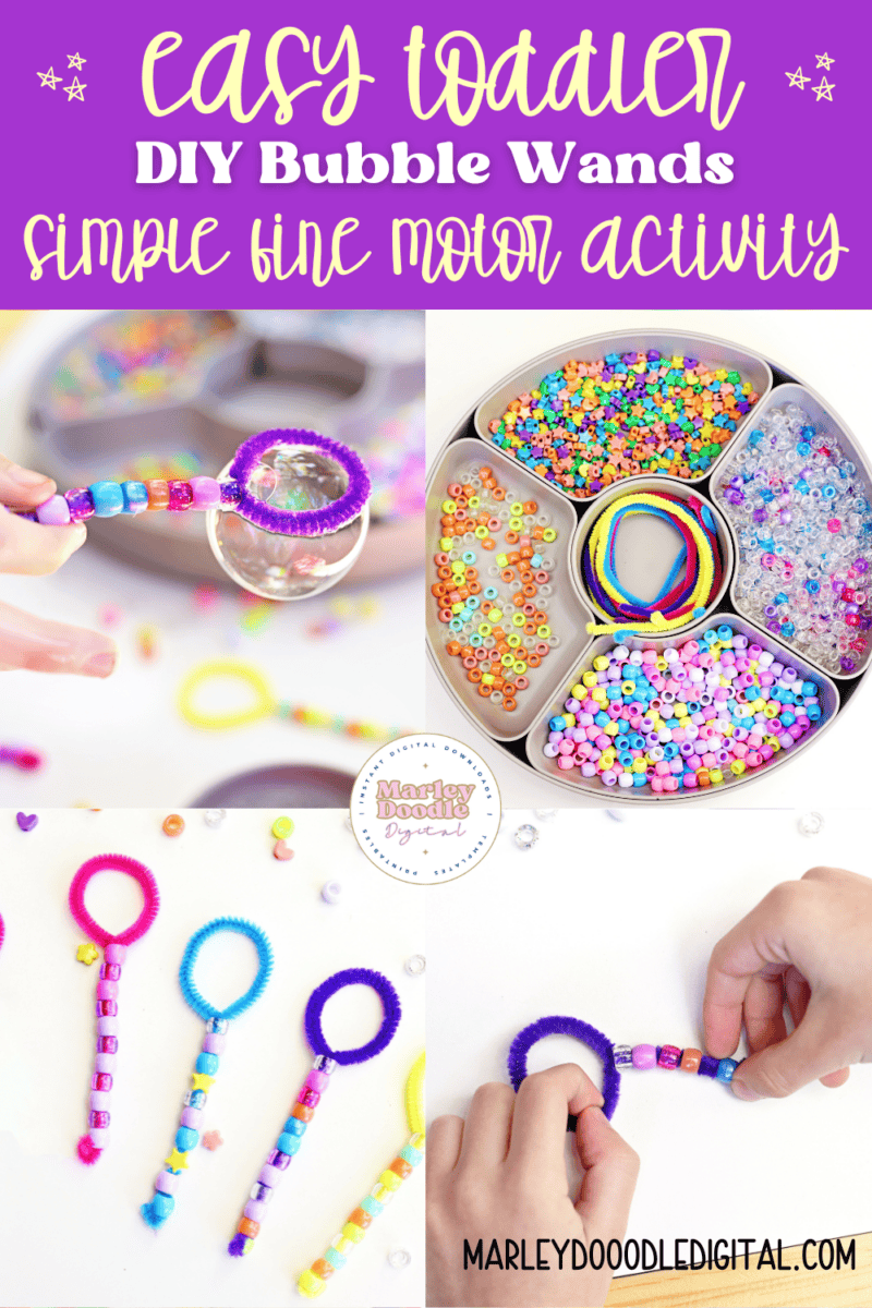 Easy DIY Bubble Wand Bubble Making Station - Marley Doodle Digital
