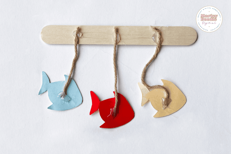 Cute Fish Aquarium Popsicle Craft for Kids (Free Template) - Marley ...