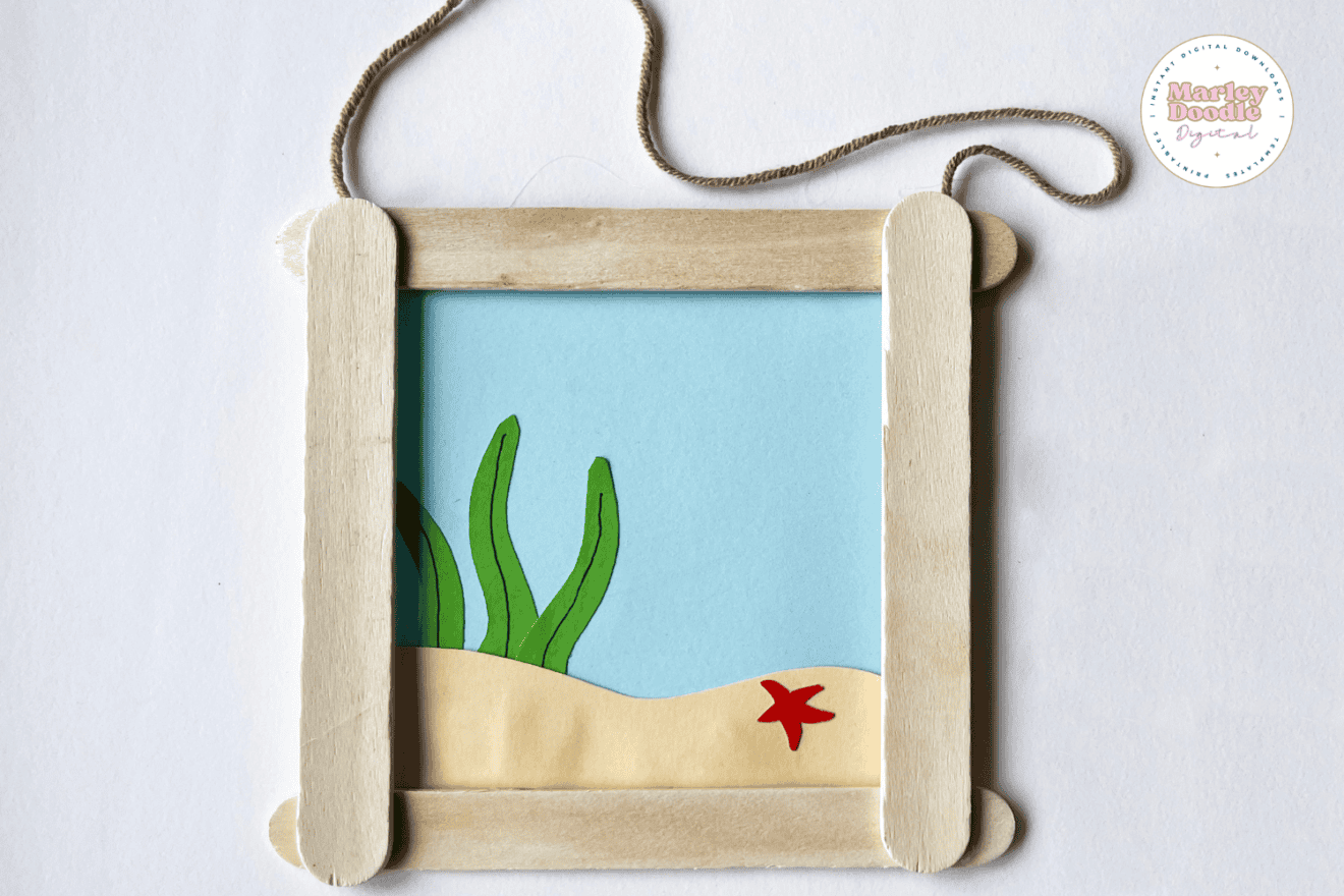 Cute Fish Aquarium Popsicle Craft for Kids (Free Template) - Marley ...