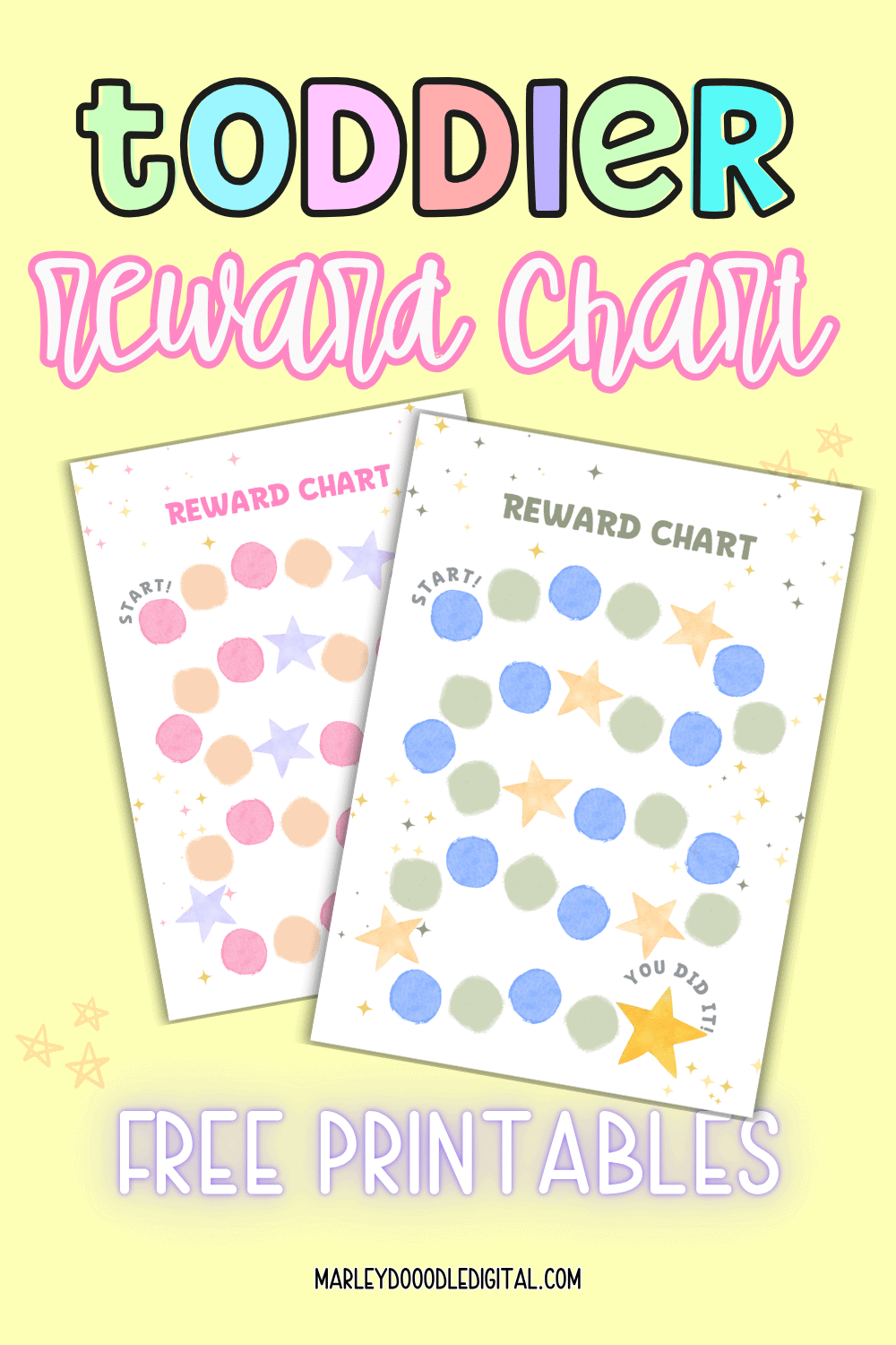 Free Printable Reward Charts for Kids - Marley Doodle Digital