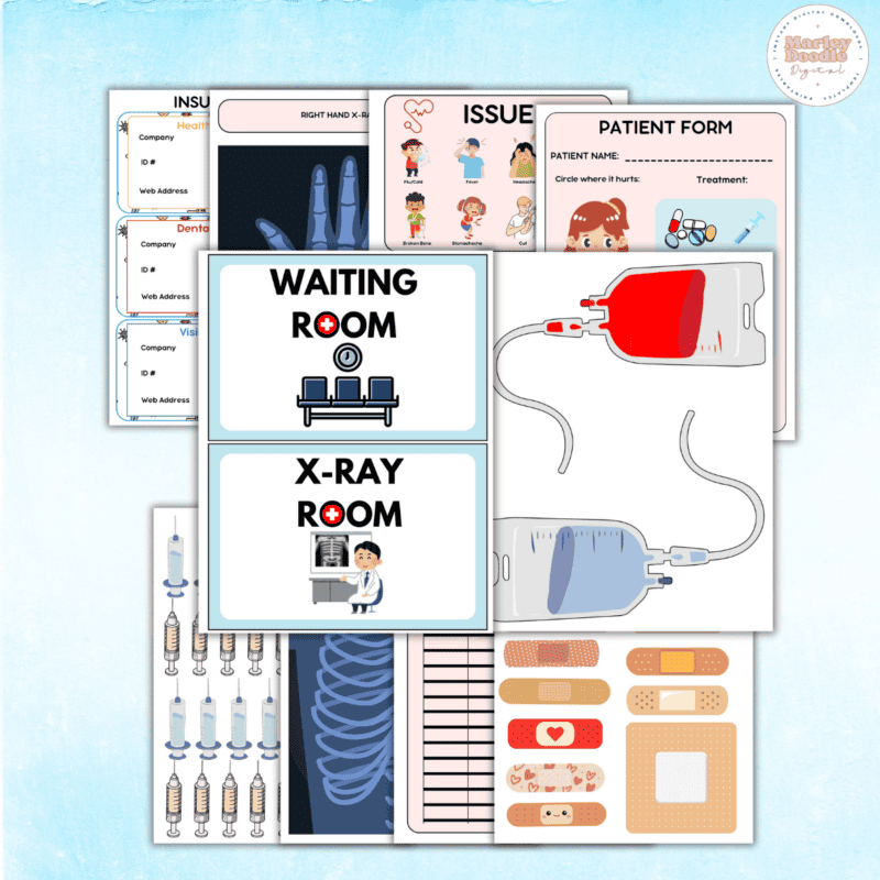 36+ Vet Clinic Dramatic Play Printables - Marley Doodle Digital