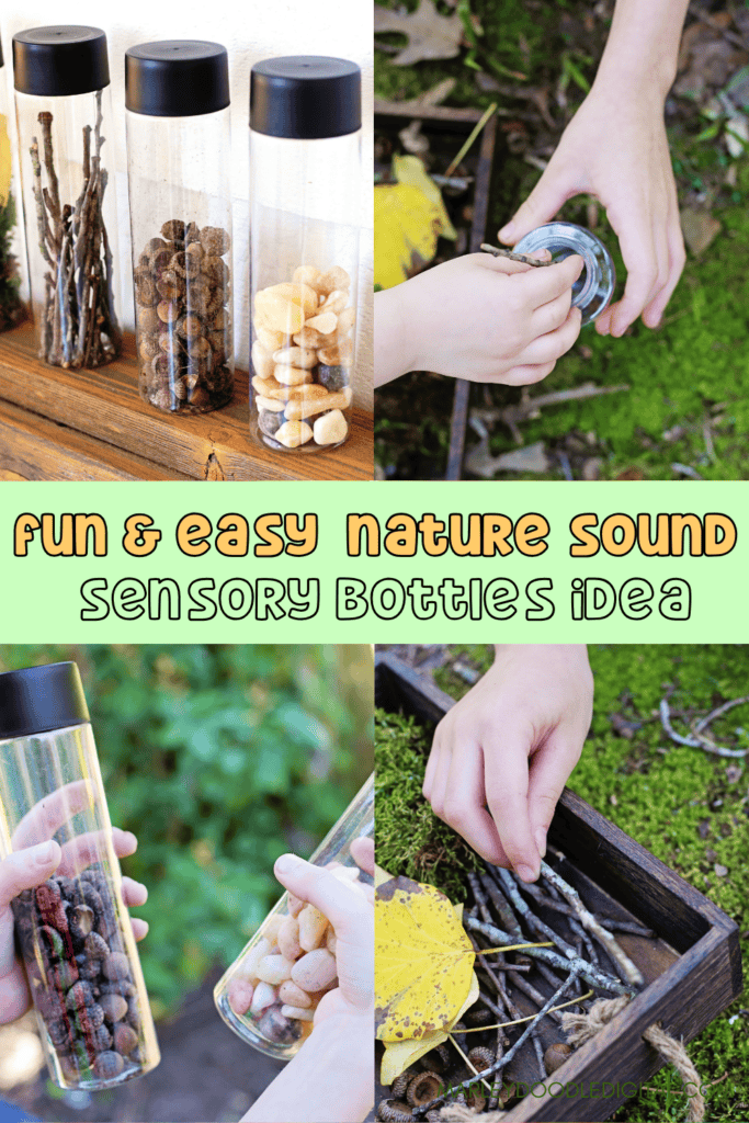 Simple DIY Nature Sound Sensory Bottles for Kids - Marley Doodle Digital