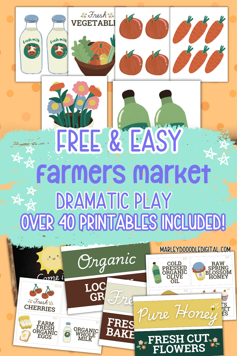 52+ Free Farmer's Market Dramatic Play Printables - Marley Doodle Digital