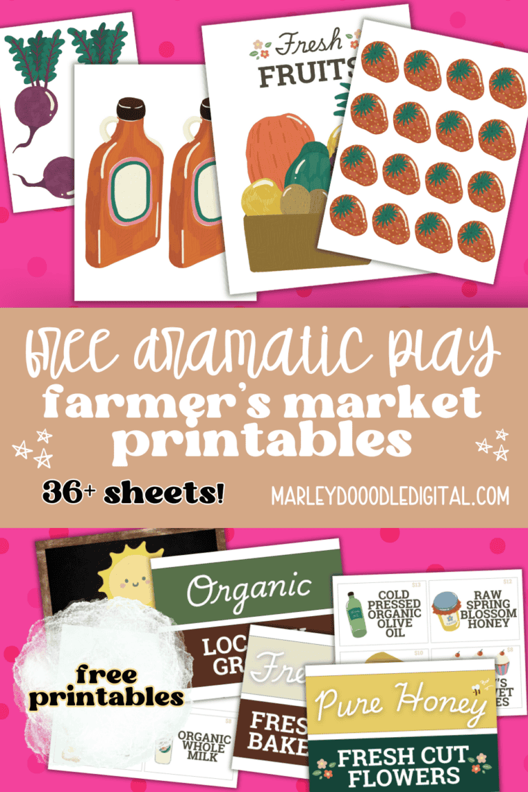 52+ Free Farmer's Market Dramatic Play Printables - Marley Doodle Digital