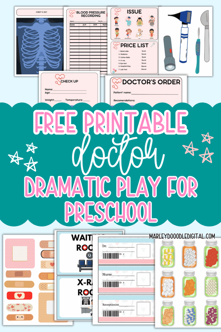 51+ Free Doctor Office Dramatic Play Printables - Marley Doodle Digital