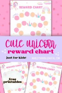 Free Printable Unicorn Reward Chart - Marley Doodle Digital
