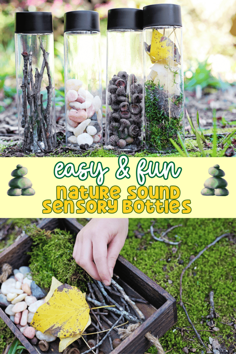 Simple DIY Nature Sound Sensory Bottles for Kids - Marley Doodle Digital