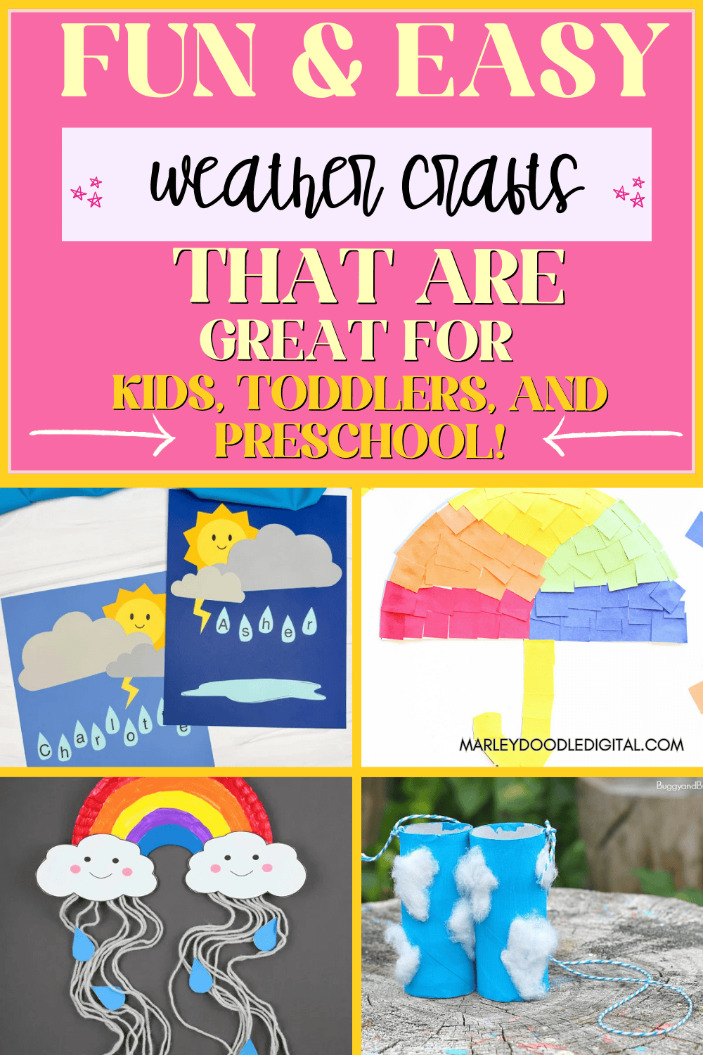 19+ Easy Weather Crafts for Kids, Toddlers, and Preschool - Marley ...