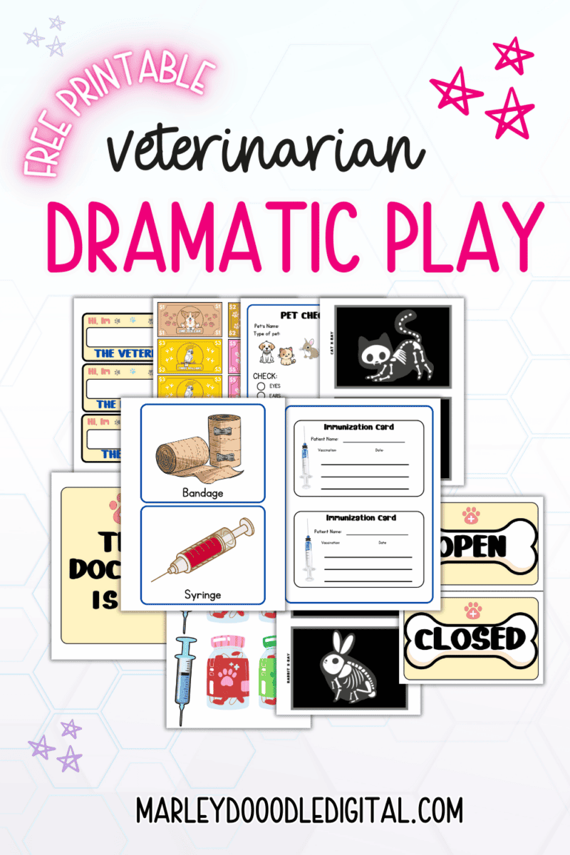 36+ Vet Clinic Dramatic Play Printables - Marley Doodle Digital