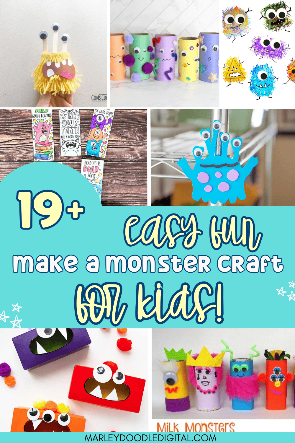 19+ Monster Crafts for Kids That They Will Love! - Marley Doodle Digital