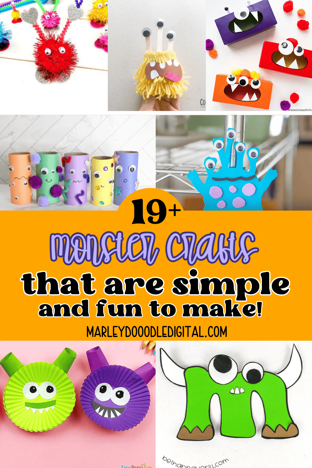 19+ Monster Crafts for Kids That They Will Love! - Marley Doodle Digital