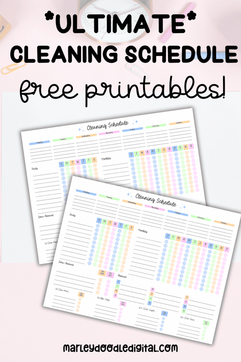 The *Best* Cleaning Schedule (Daily, Monthly, Weekly, Yearly) - Marley ...