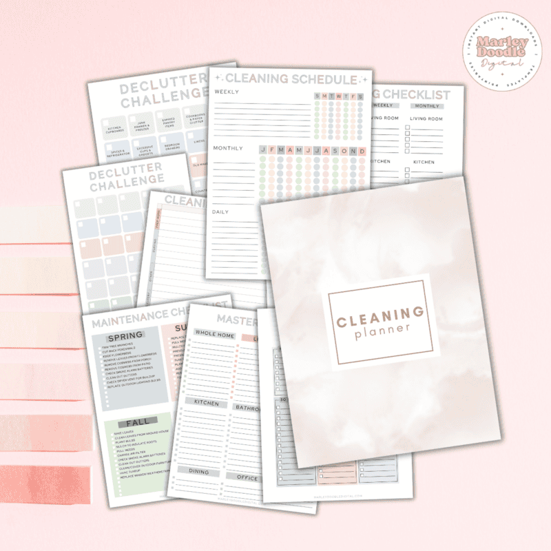 Ultimate Home Cleaning Planner (Free Printables) - Marley Doodle Digital