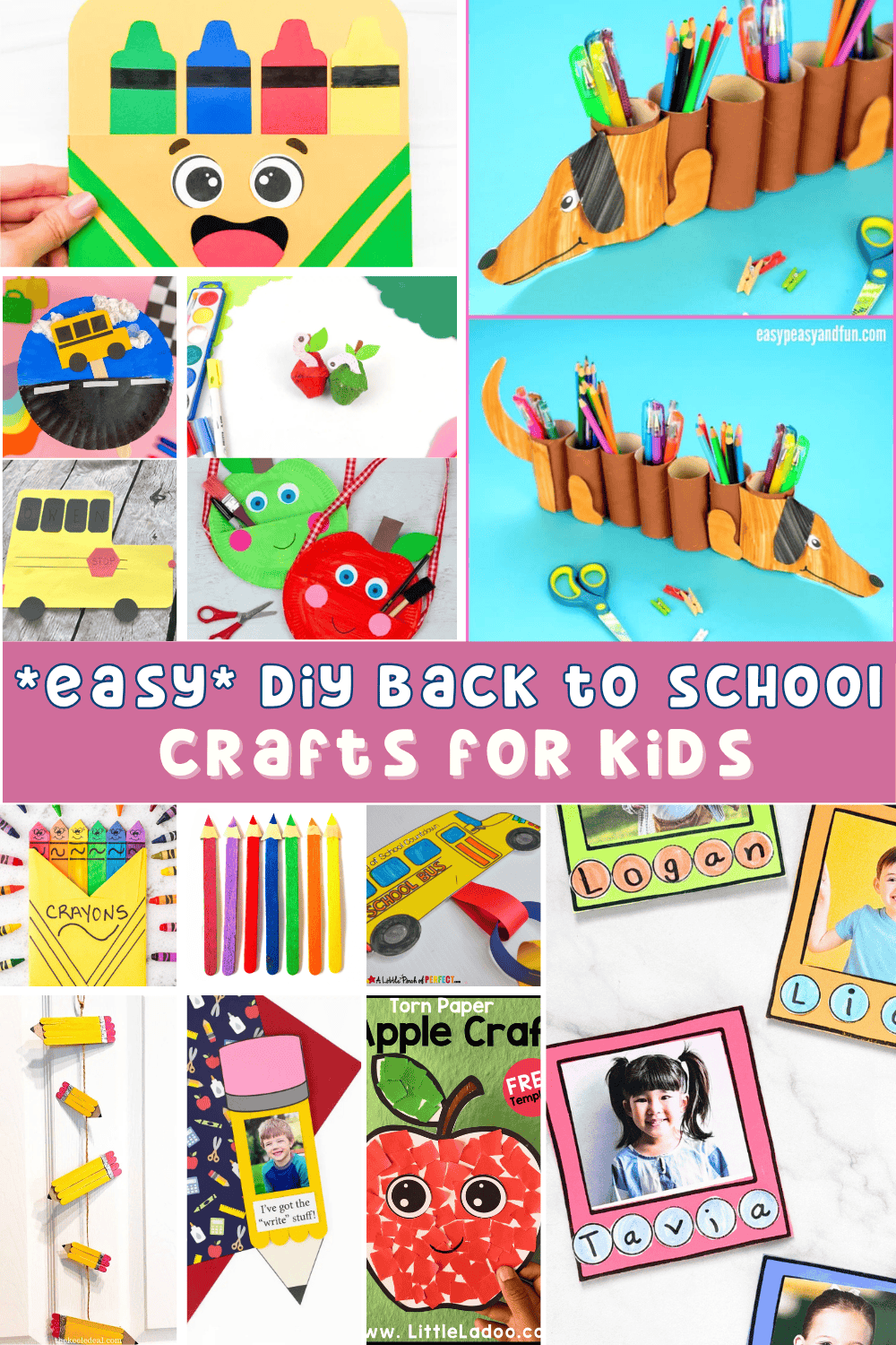19+ Easy and Fun Back to School Crafts for Kids - Marley Doodle Digital