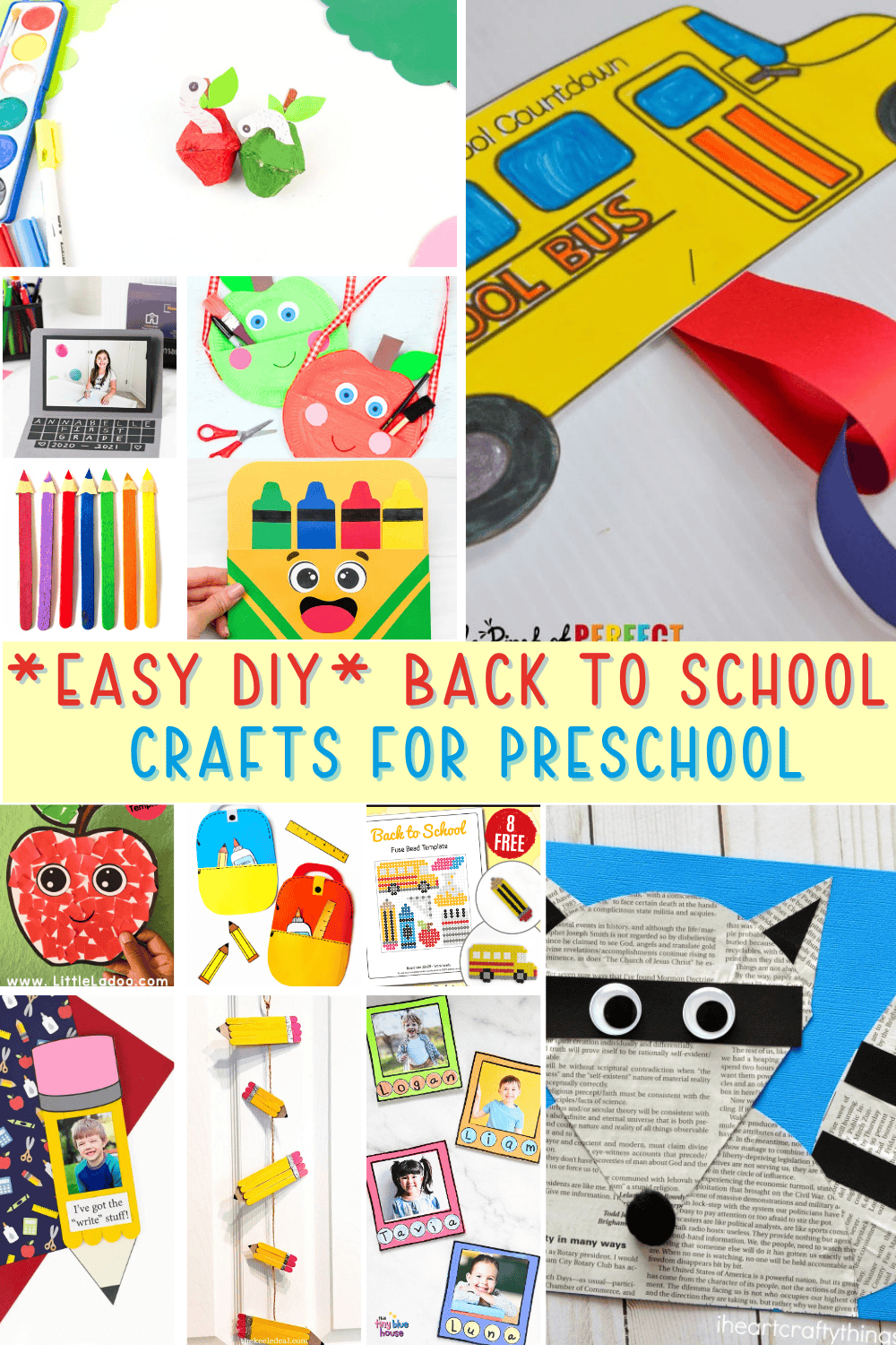 19+ Easy and Fun Back to School Crafts for Kids - Marley Doodle Digital