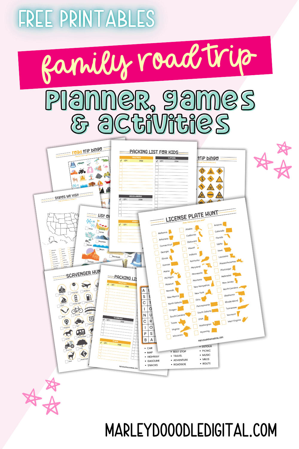 Best Family Road Trip Printables (Games, Activities, and MORE ...