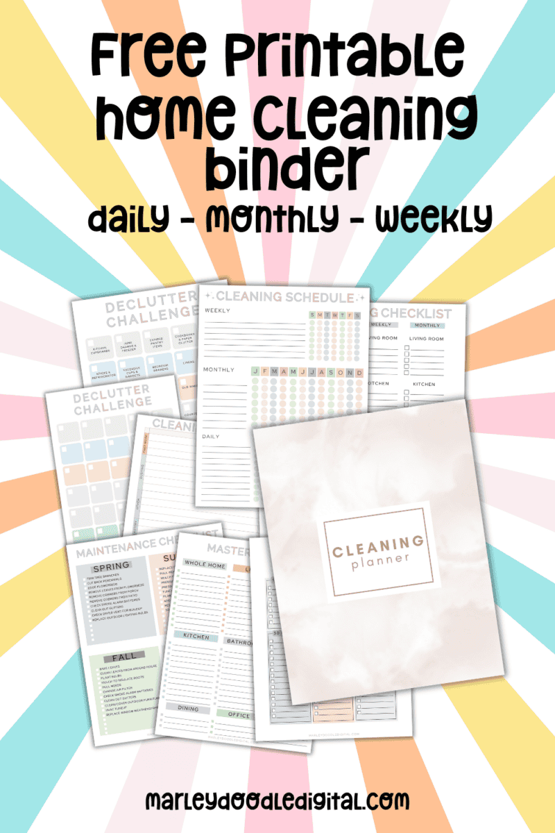 Ultimate Home Cleaning Planner (Free Printables) - Marley Doodle Digital
