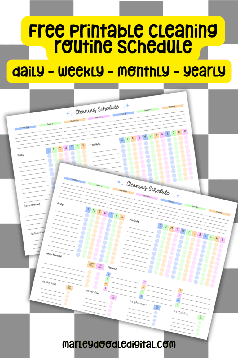 The *Best* Cleaning Schedule (Daily, Monthly, Weekly, Yearly) - Marley ...