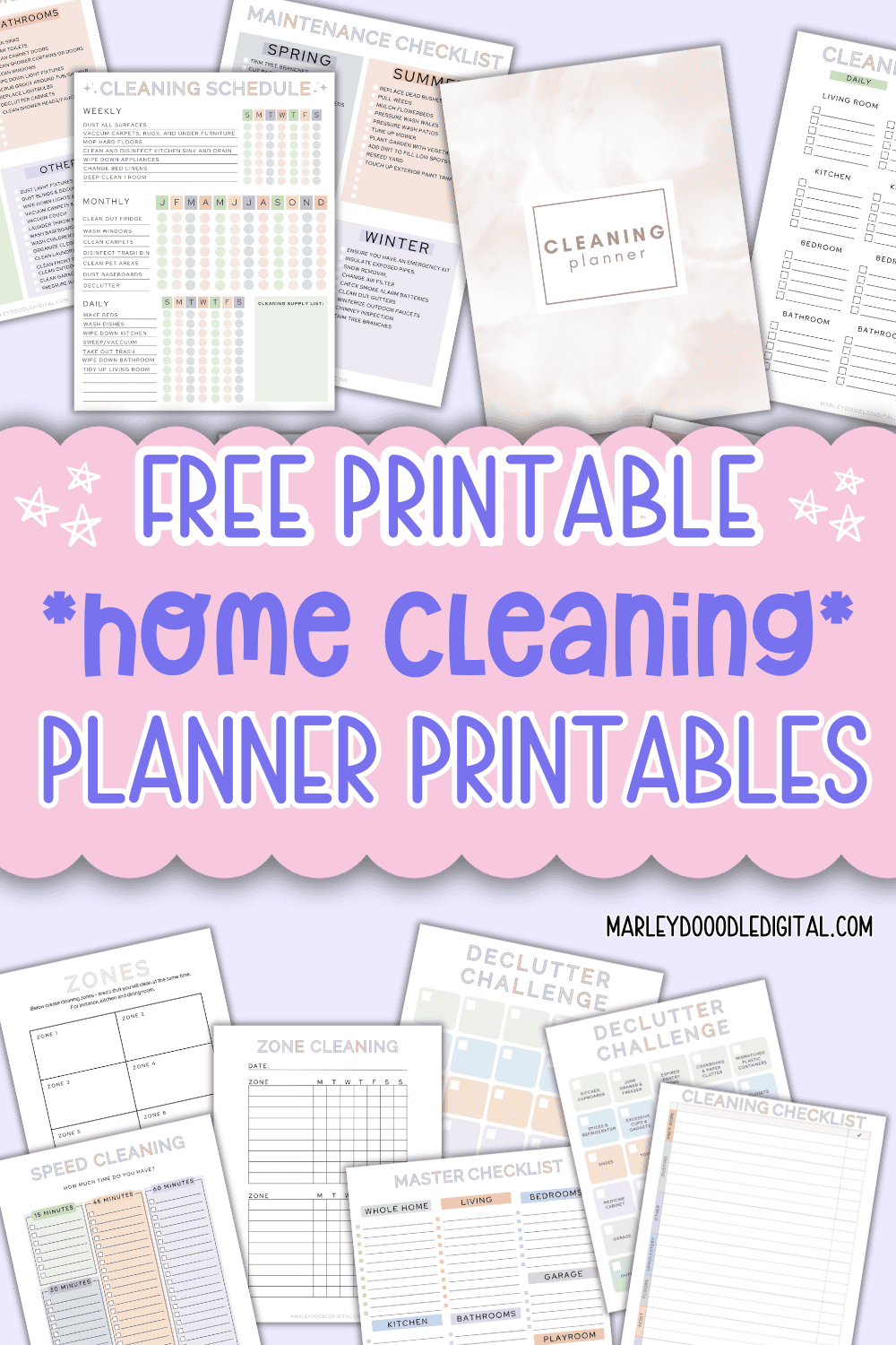 Ultimate Home Cleaning Planner (Free Printables) - Marley Doodle Digital