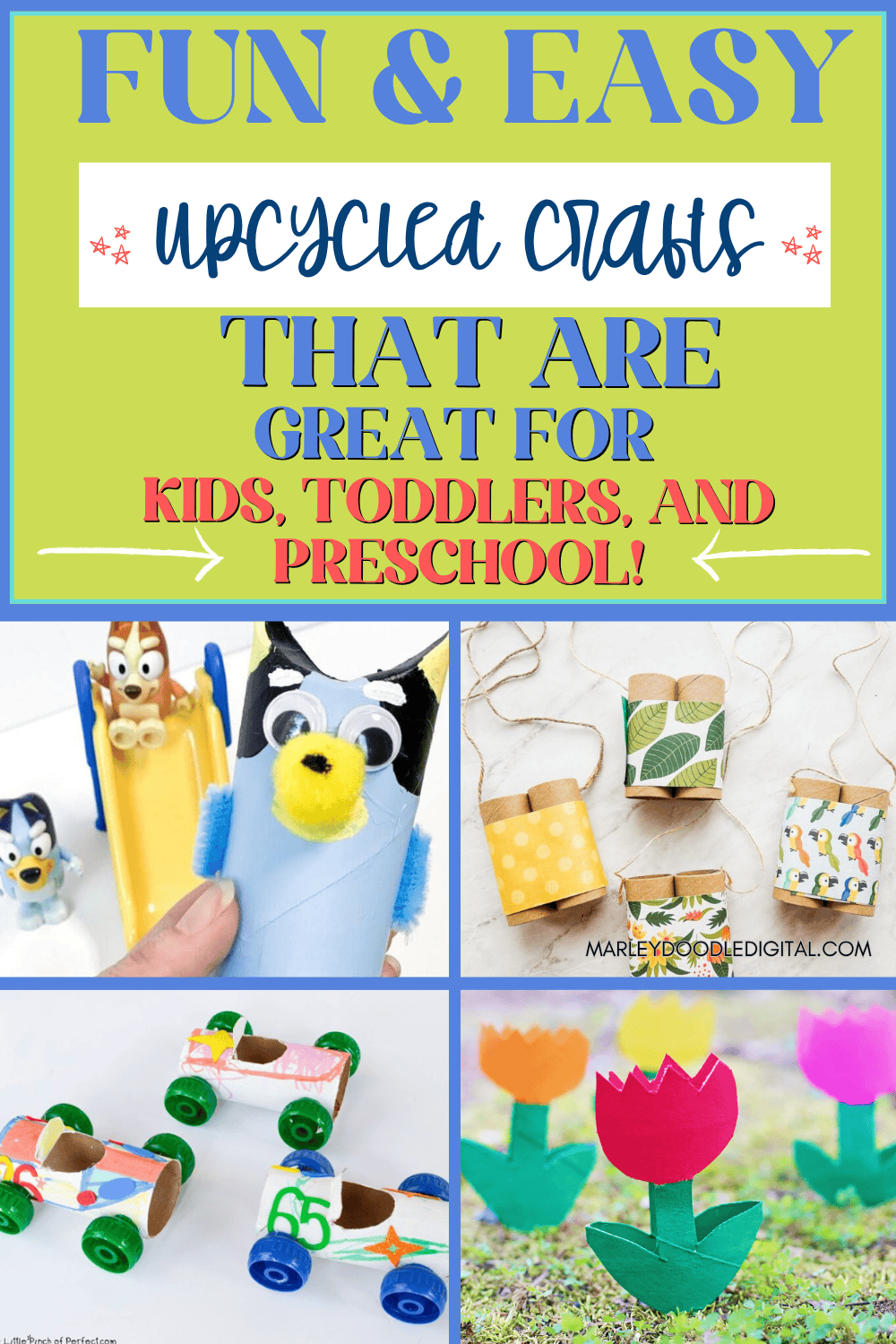 21+ Easy Upcycled Craft Projects for Kids - Marley Doodle Digital