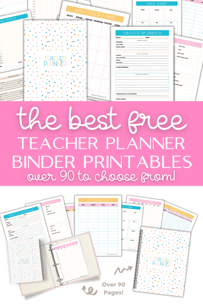 The Ultimate Teacher Planner (Free 91+ pages!) - Marley Doodle Digital