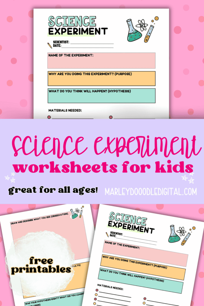 Free Printable Science Experiment Worksheet (Scientific Method ...