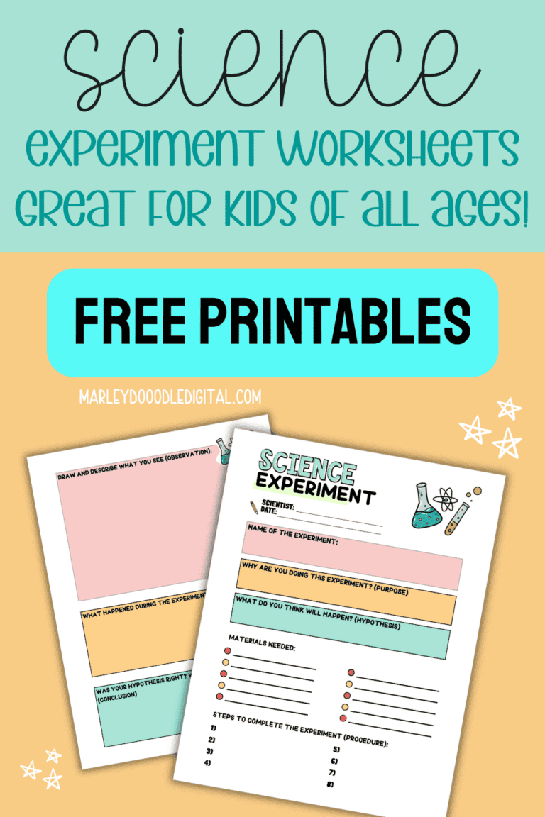 Free Printable Science Experiment Worksheet (Scientific Method ...