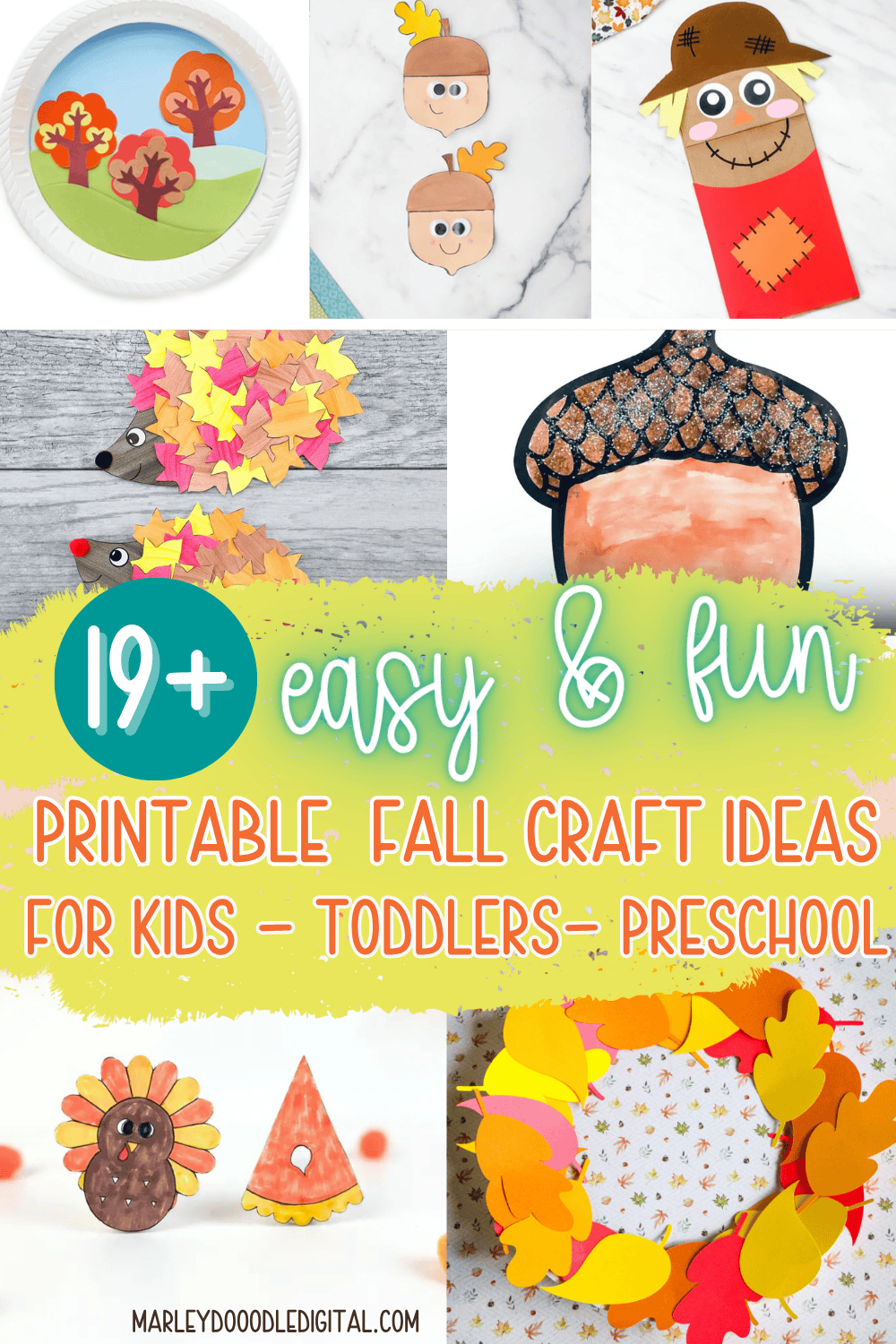 29+ *Free* Printable Fall Crafts for Kids - Marley Doodle Digital