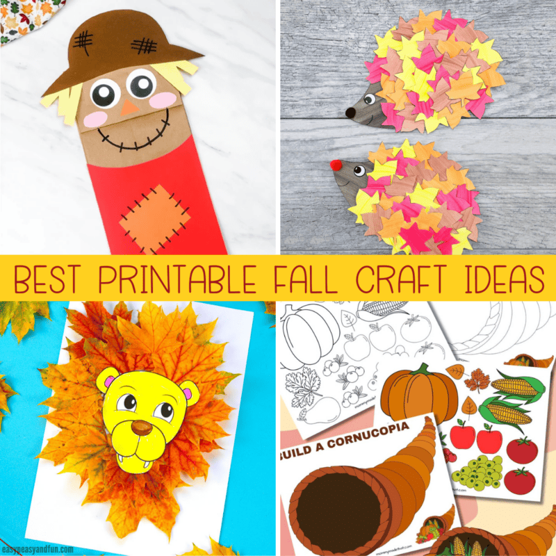 29+ *Free* Printable Fall Crafts for Kids - Marley Doodle Digital