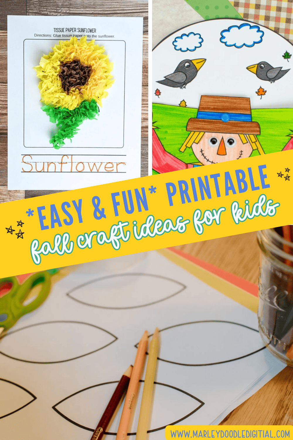 29+ *Free* Printable Fall Crafts for Kids - Marley Doodle Digital
