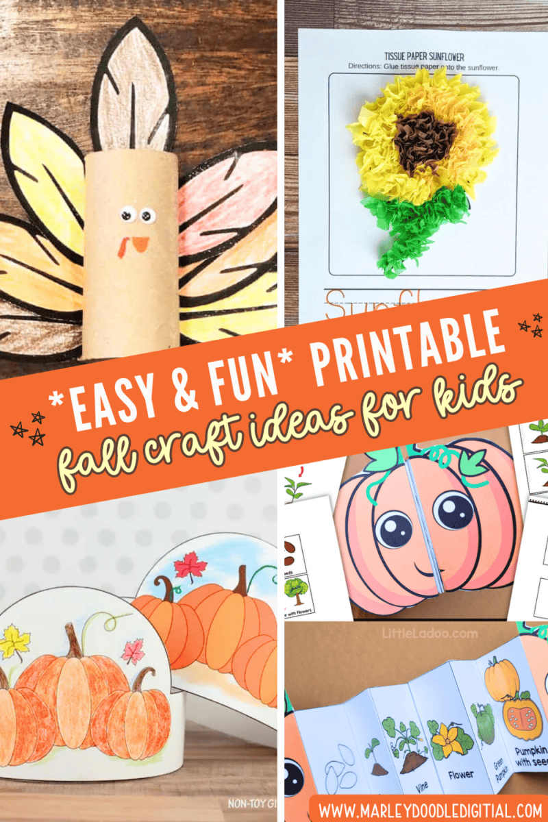 29+ *Free* Printable Fall Crafts for Kids - Marley Doodle Digital