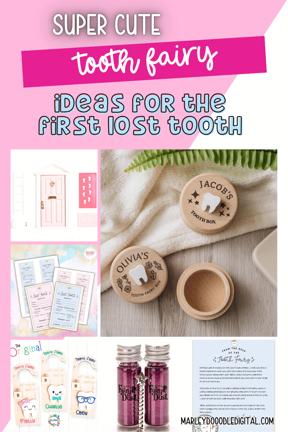 The Best Tooth Fairy Ideas for the First Lost Tooth - Marley Doodle Digital
