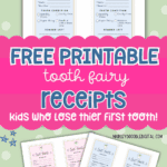 Free Printable Tooth Fairy Receipts (Pink & Blue!) - Marley Doodle Digital