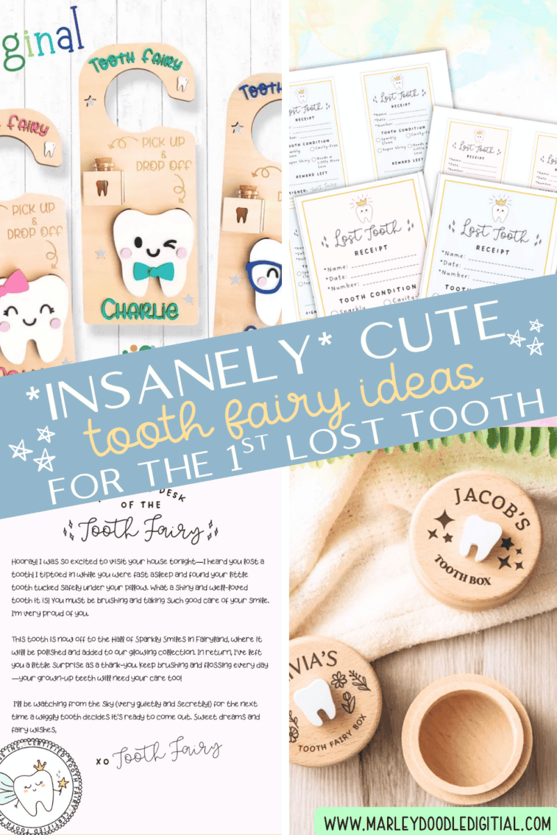 The Best Tooth Fairy Ideas for the First Lost Tooth - Marley Doodle Digital