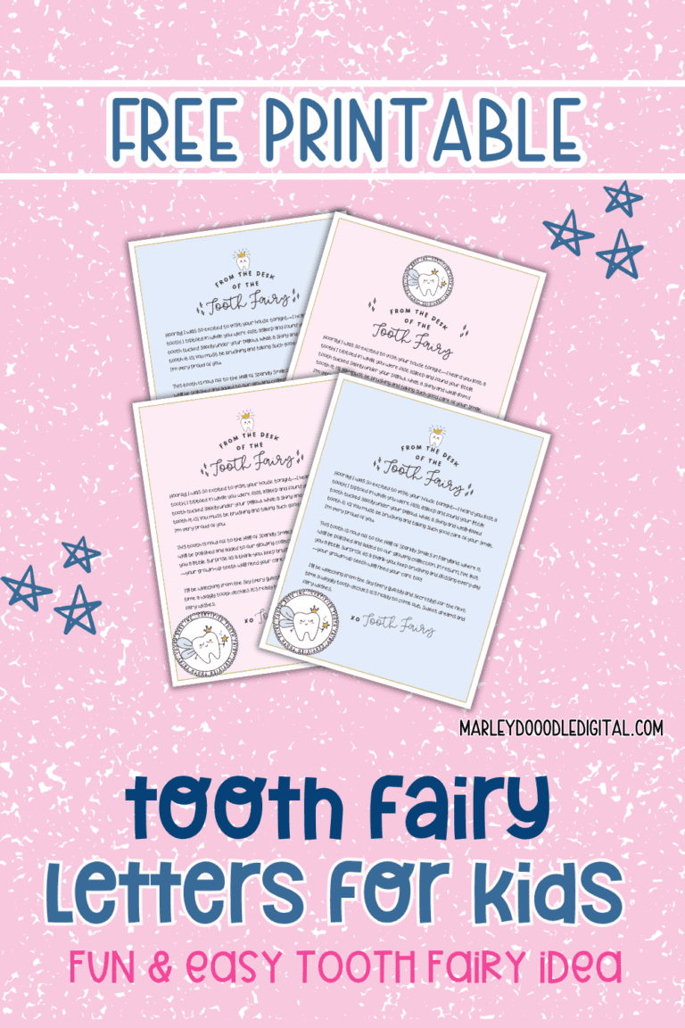 Free Printable Tooth Fairy Letters (For Boys & Girls!) - Marley Doodle ...