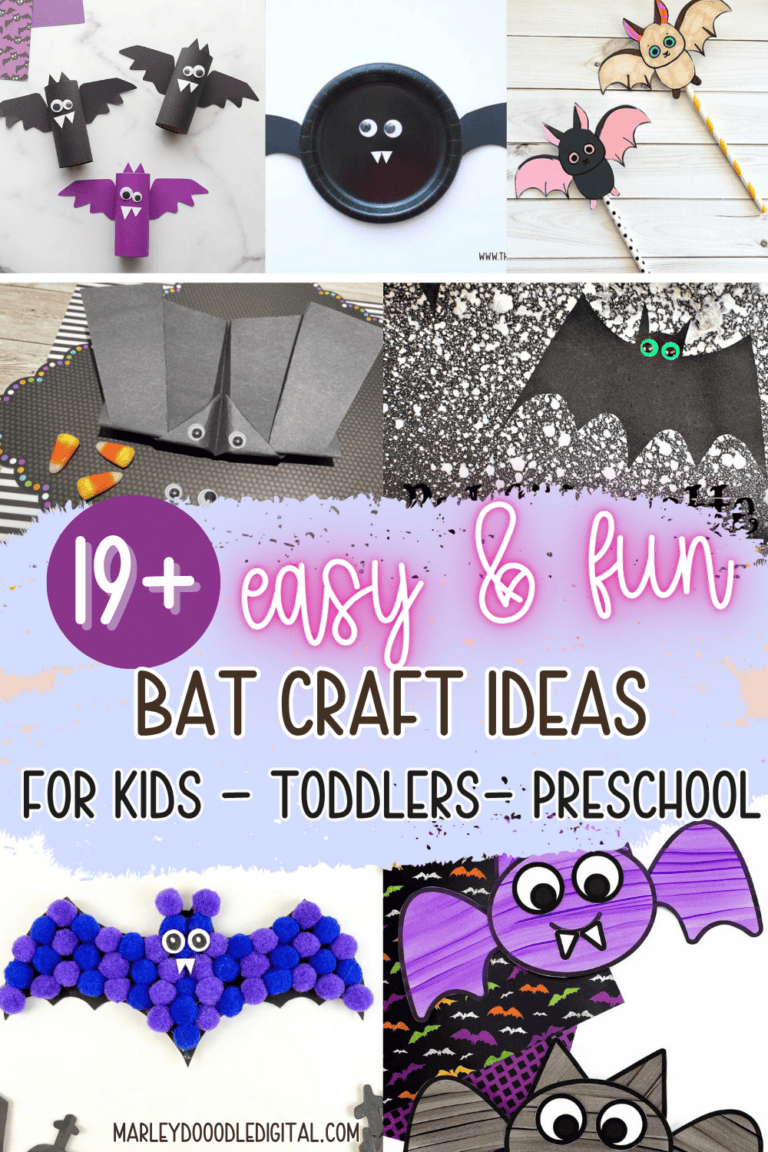 19+ *Easy* DIY Halloween Bat Crafts for Kids - Marley Doodle Digital