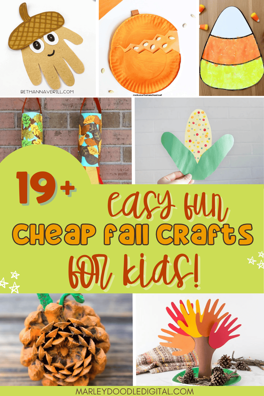 26+ *Cheap* & Easy Fall Crafts for Kids - Marley Doodle Digital