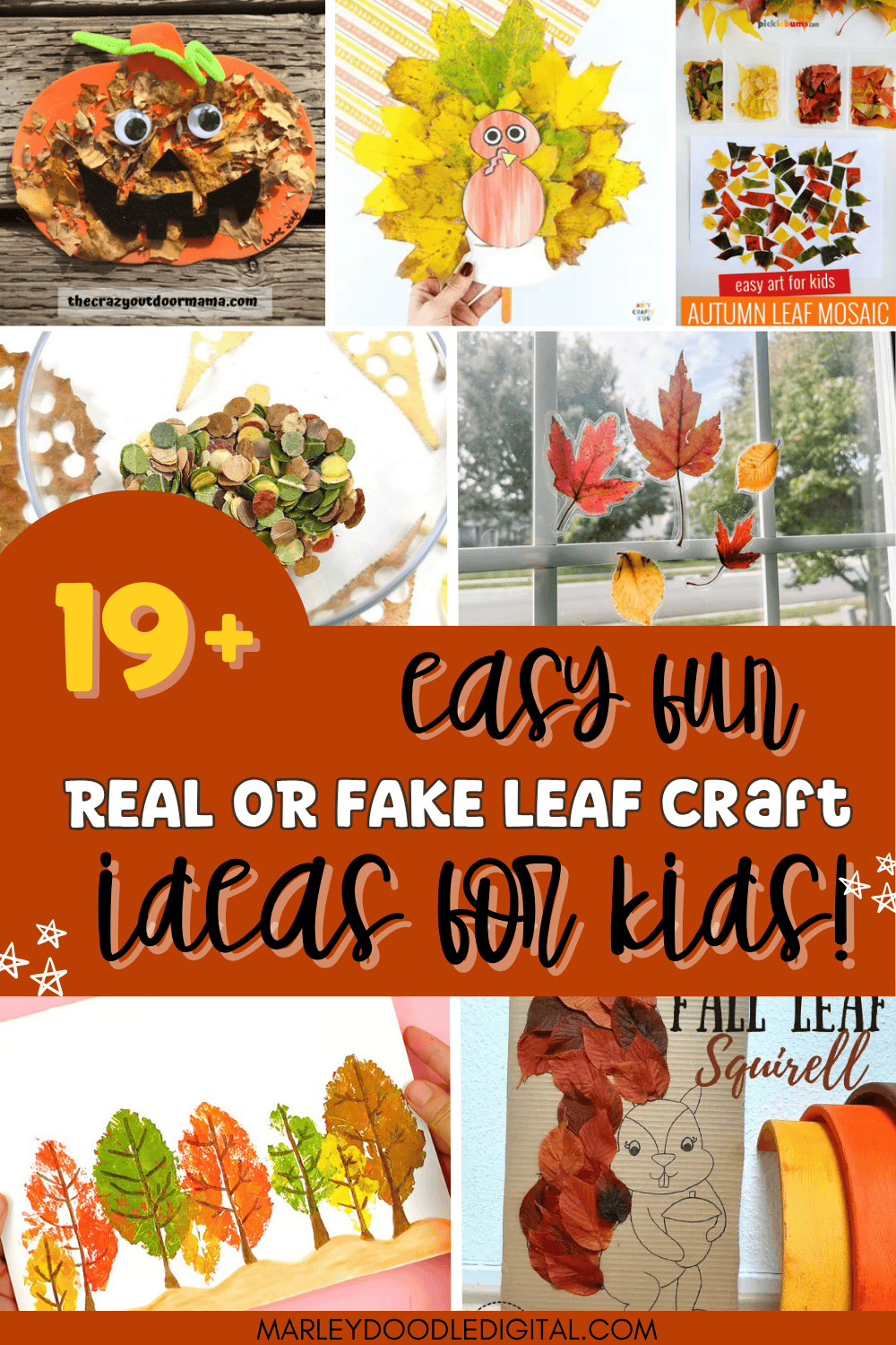 19+ Fall Leaf Crafts (Real or Fake Leaves!) - Marley Doodle Digital